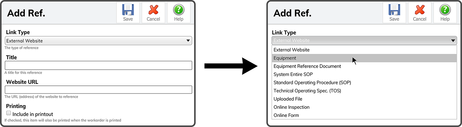 Reference Link Type - Equipment
